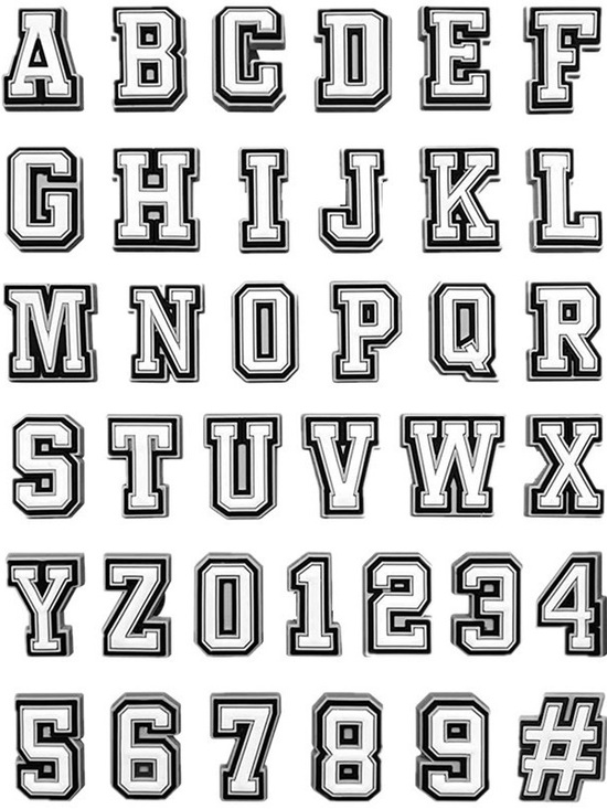 The Unbranded Brand | Shoes | Brand New 37pcs Shoe Charms Set Alphabet ...